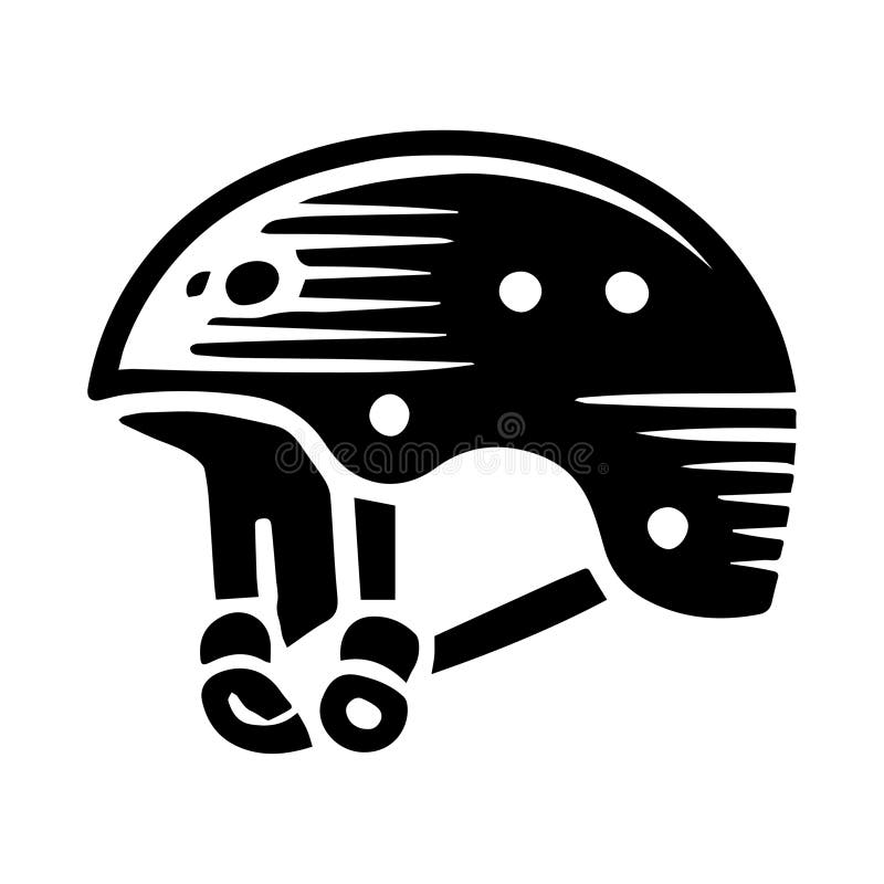 Simple Skateboard Helmet Vector Icon Illustration for Modern Logo ...