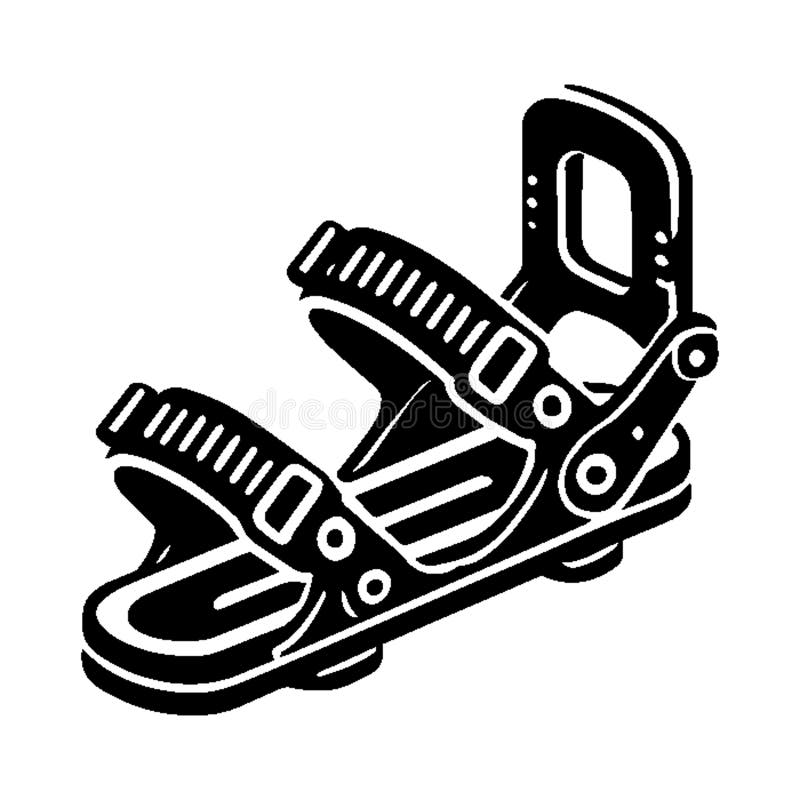 Ski Bindings Icon Vector Logo Simple Design Illustration Style. Stock ...