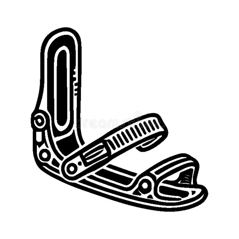 Ski Bindings Icon Vector Logo Simple Design Illustration Style. Stock ...