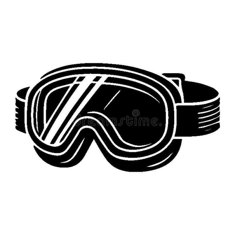 Ski Goggles Simple Vector Icon Logo Design Illustration. Stock Vector - Illustration of goggles ...