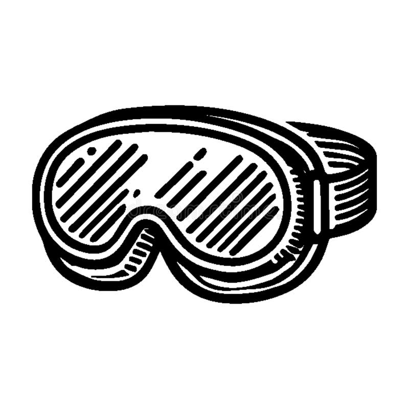 Ski Goggles Simple Vector Icon Logo Design Illustration. Stock Vector - Illustration of outdoor ...