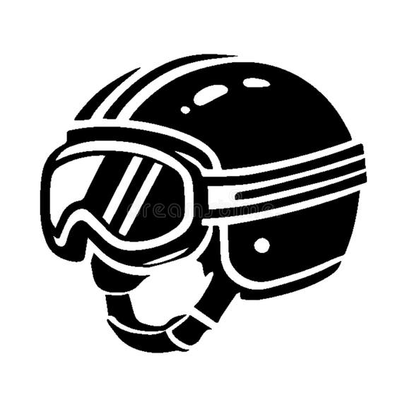 Ski Helmets Icon Vector Logo Simple Design Illustration Style. Stock ...