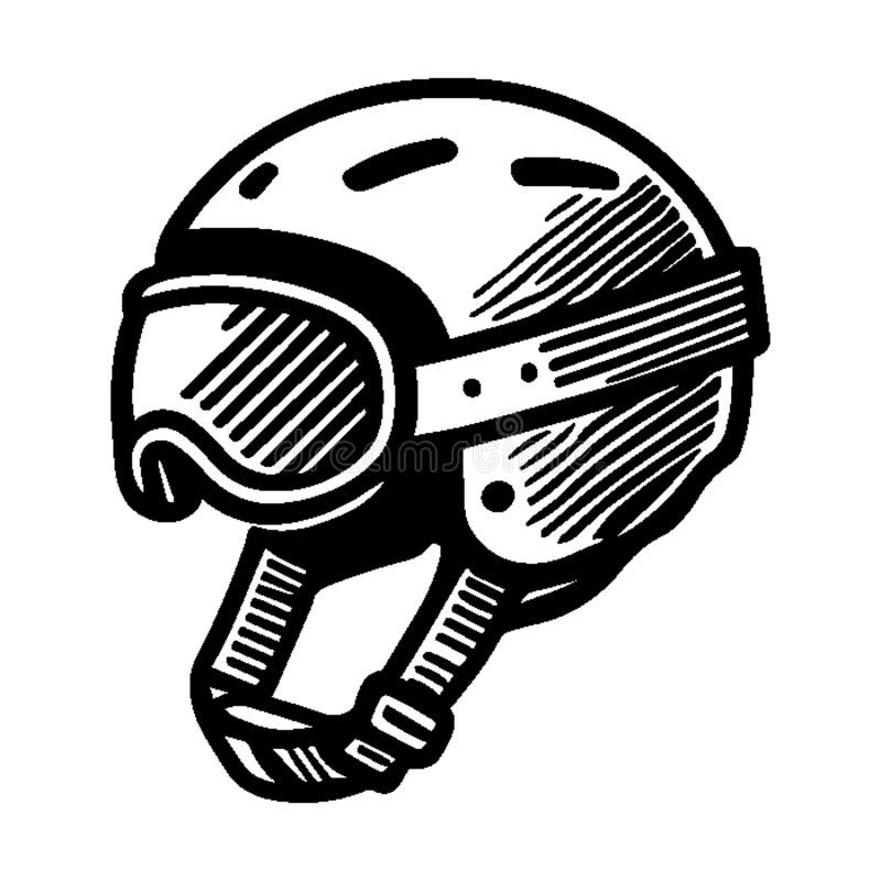 Ski Helmets Icon Vector Logo Simple Design Illustration Style. Stock ...