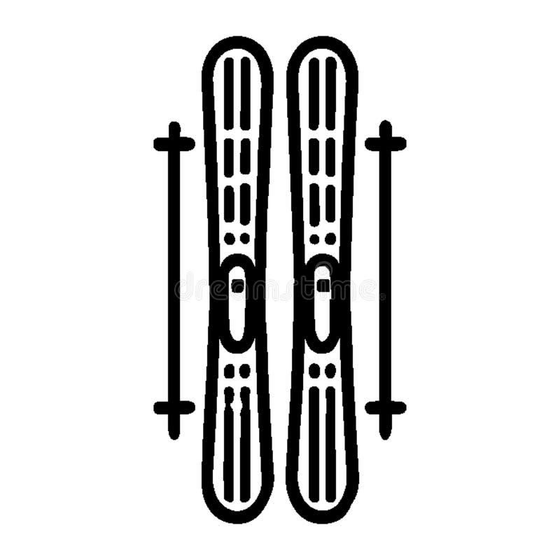 Skis Vector Icon for Simple Logo Design Illustration. Stock Vector ...