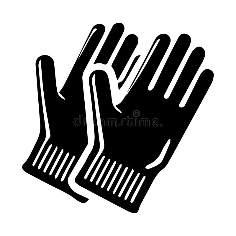 Simple Slide Gloves Vector Icon Illustration for Minimal Logo Design ...