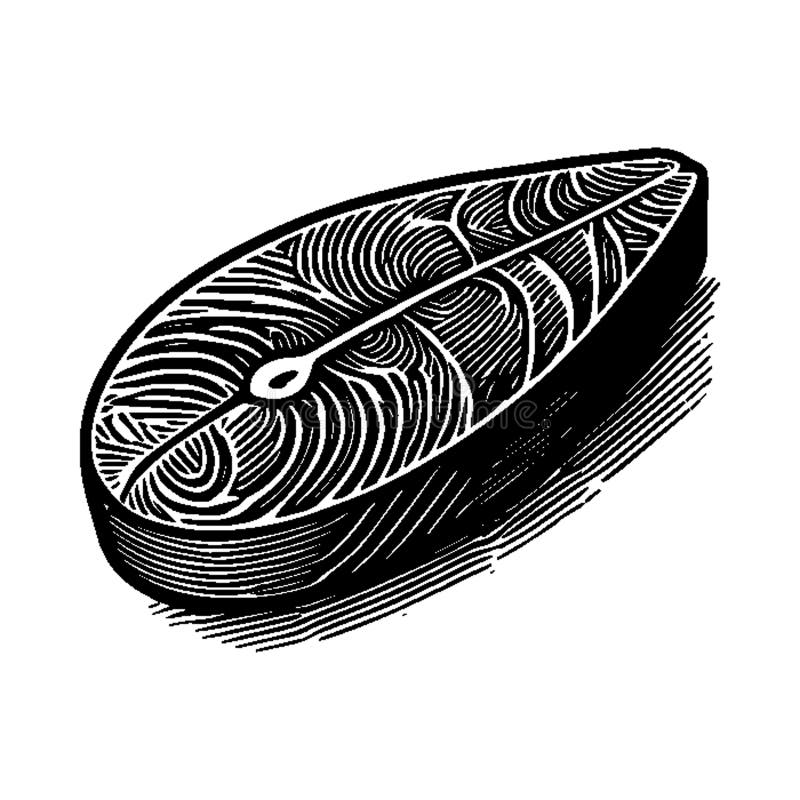 Smoked Salmon Simple Vector Icon Logo Design Illustration. Stock Vector ...