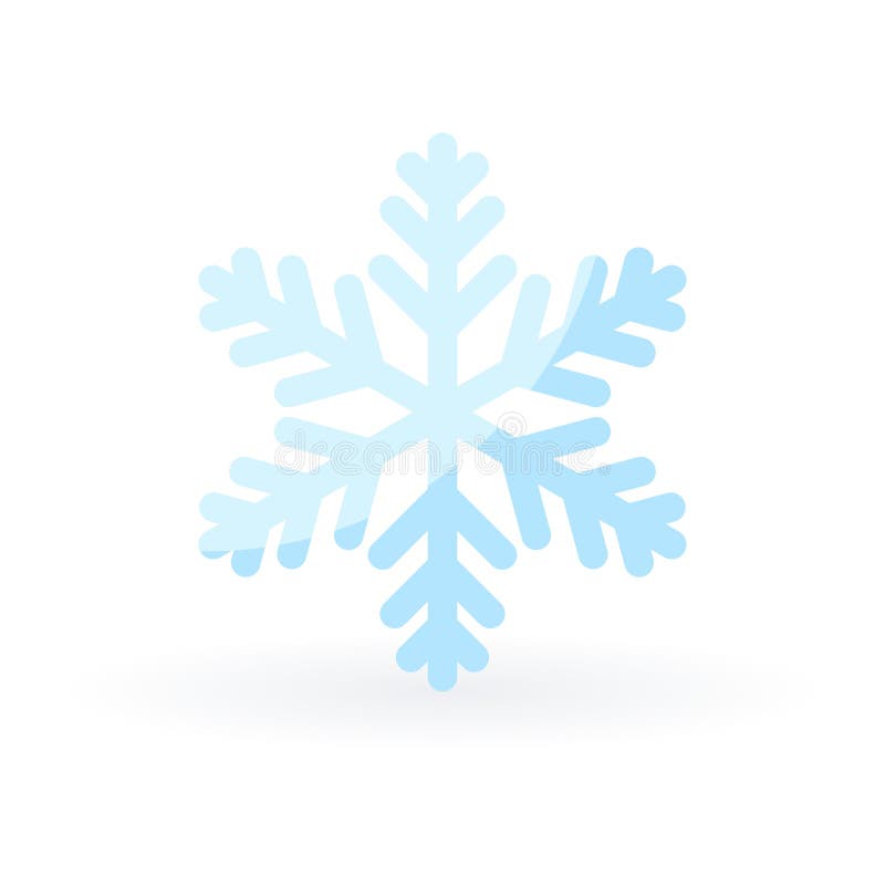 Simple Vector Icon of a Snowflake in Flat Style Stock Vector ...
