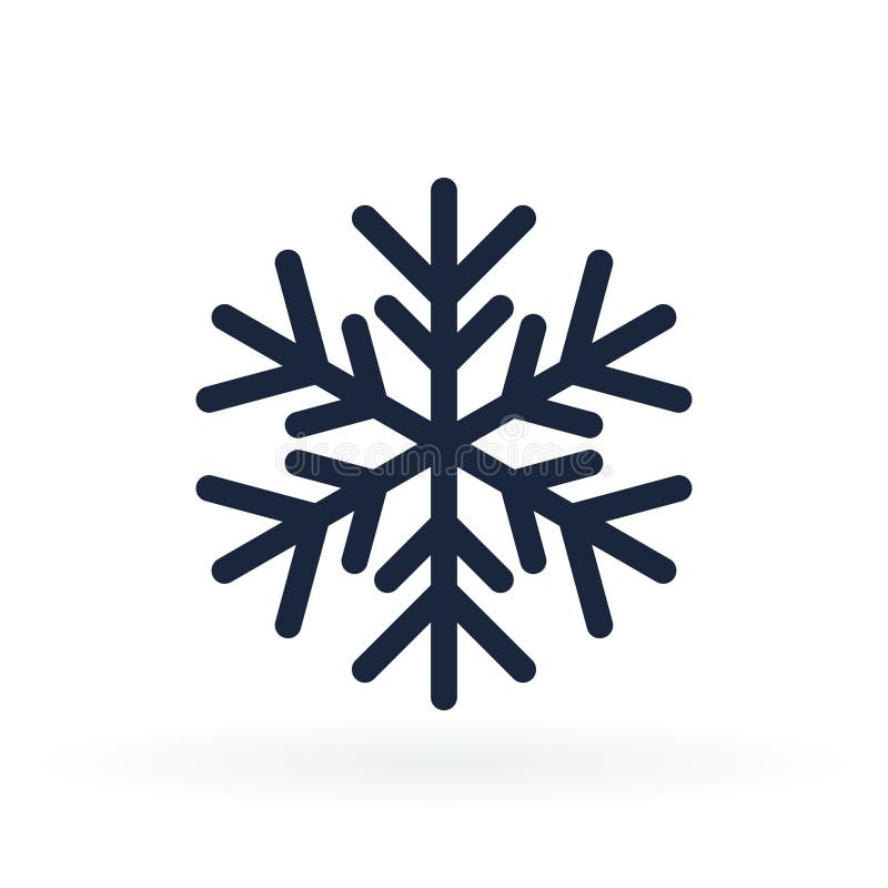 Simple Vector Icon of a Snowflake in Line Style Stock Illustration ...
