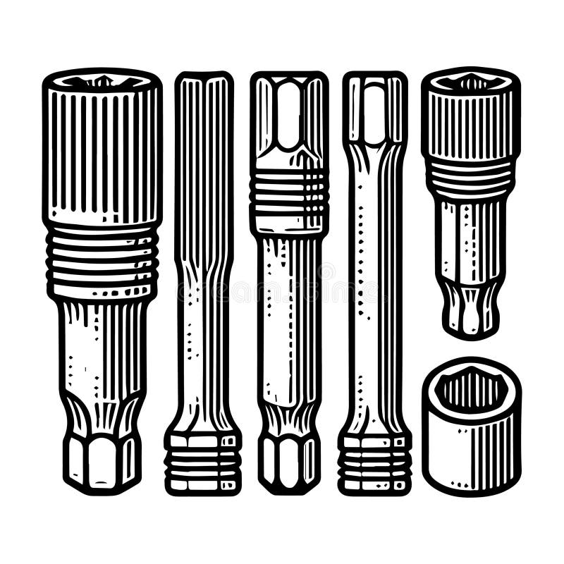Simple Socket Set Icon with Logo and Illustration Design. Stock Vector ...