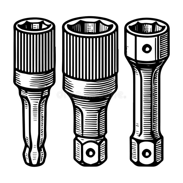 Simple Vector Icon of Socket Set Logo Design Illustration. Stock Vector ...