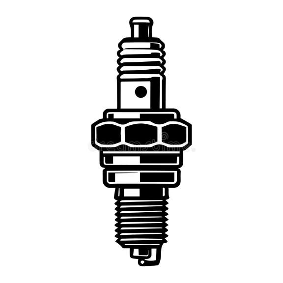 Simple Vector Spark Plug Logo Design Illustration. Stock Vector ...