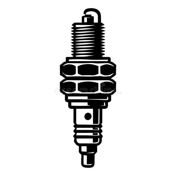 Simple Vector Icon of a Spark Plug â€ Logo Design Illustration. Stock ...