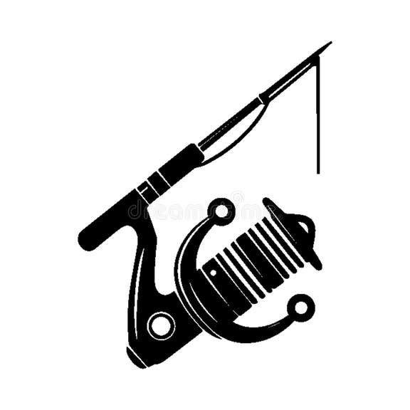 Simple Vector Icon Spinning Rods Logo Illustration. Stock Vector ...