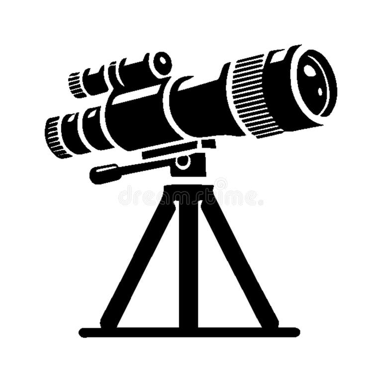 Simple Vector Icon of Spotting Scope Logo Design Illustration. Stock ...
