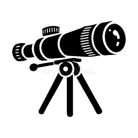 Simple Vector Icon of Spotting Scope Logo Design Illustration. Stock ...