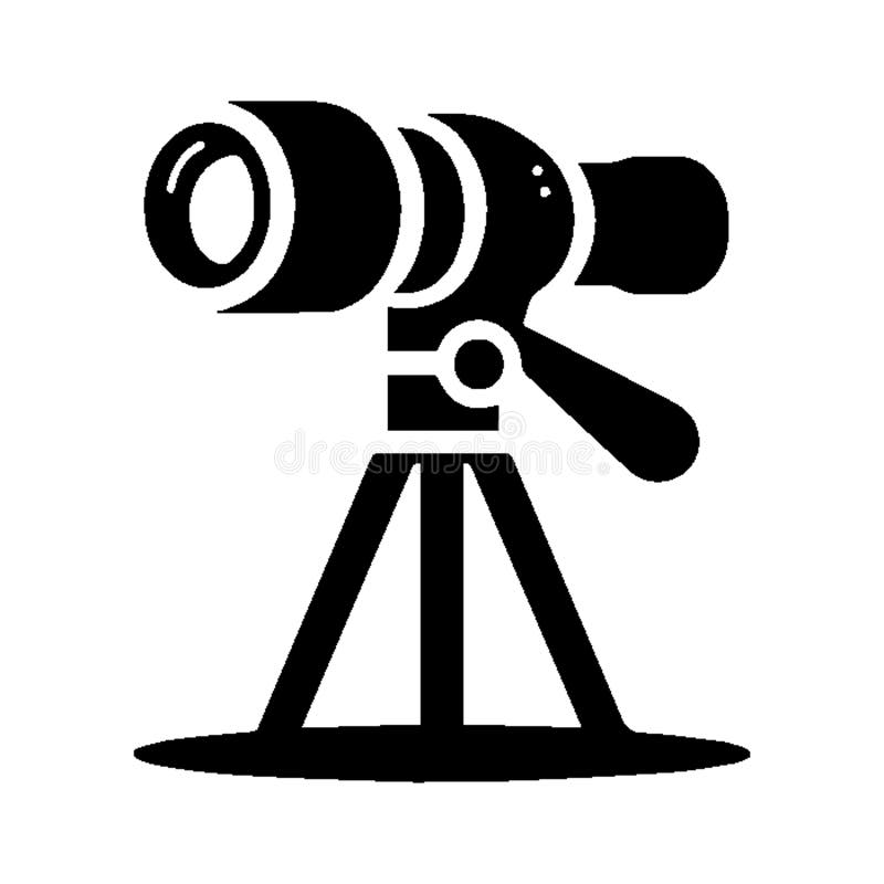 Simple Vector Spotting Scope Logo Design Illustration Icon. Stock ...