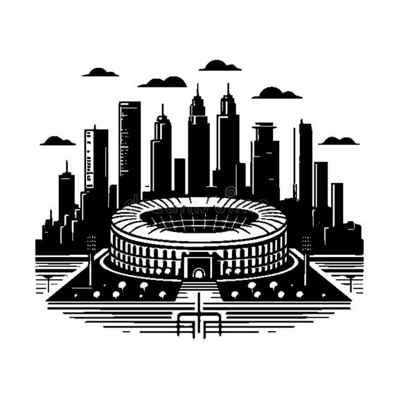 Simple Vector Icon of Stadium Logo Illustration. Stock Vector ...