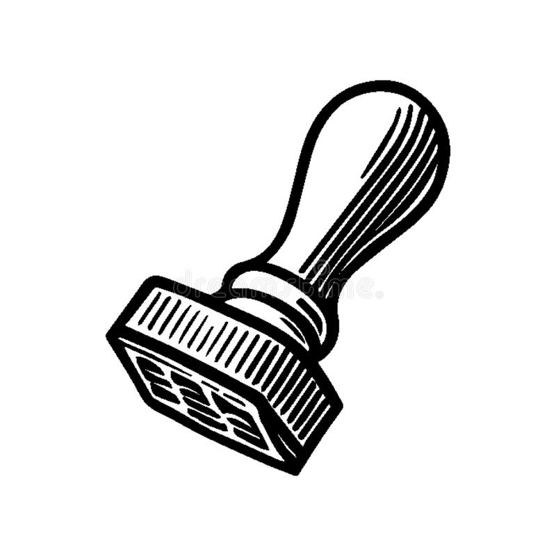 Simple Vector Icon of a Stamps â€ Logo Design Illustration. Stock ...