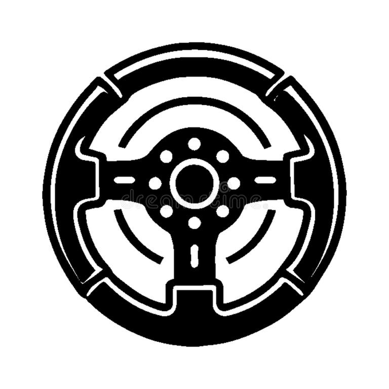 Steering Icon Vector Logo Simple Design Illustration Style. Stock ...