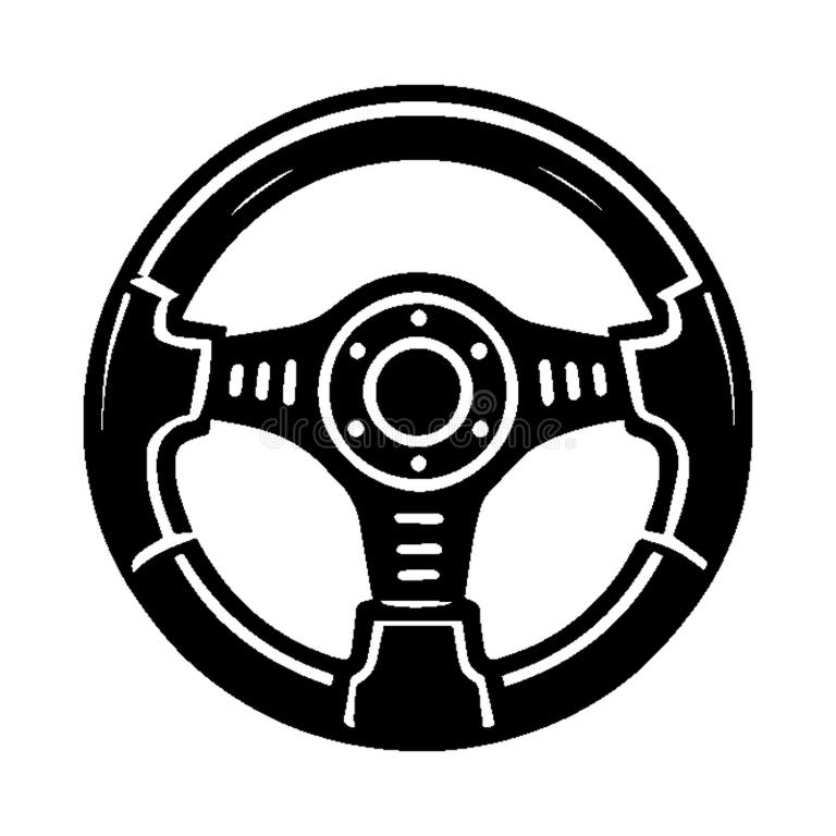 Steering Icon Vector Logo Simple Design Illustration Style. Stock ...