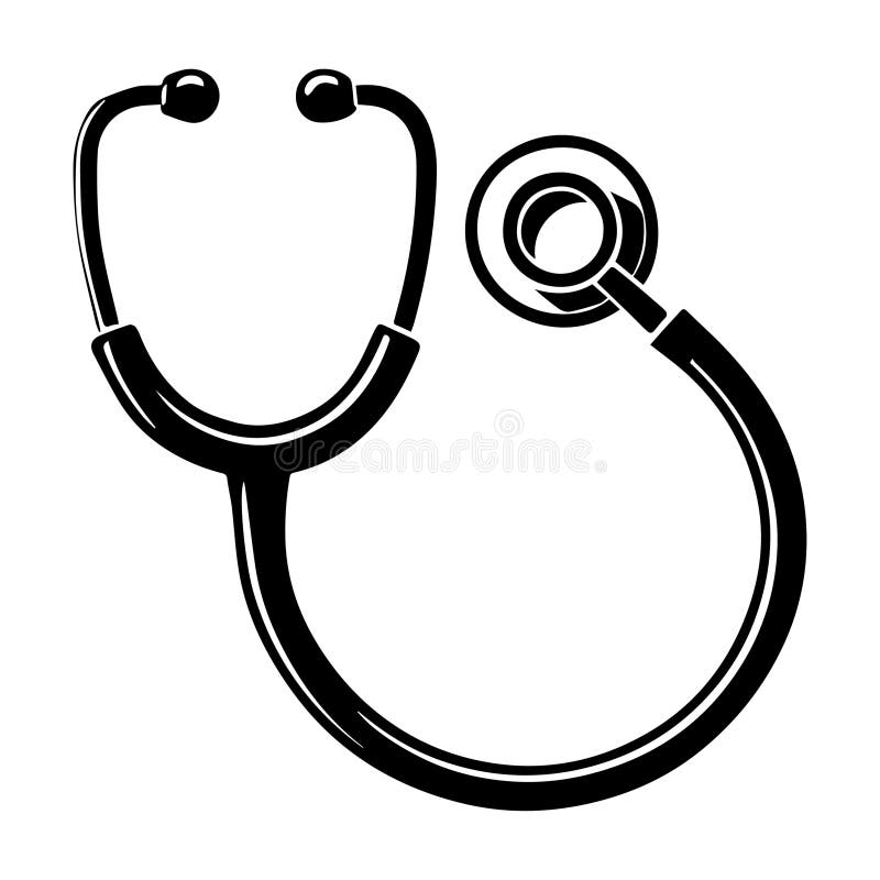 Simple Vector Icon Stethoscope Logo Design Illustration Stock ...