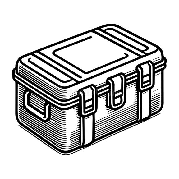 Simple Vector Icon of Tackle Boxes Logo Illustration. Stock Vector ...