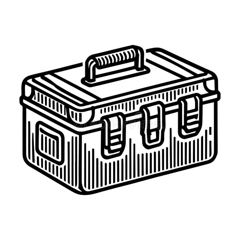 Simple Vector Icon of a Tackle Boxes â€ Logo Design Illustration. Stock ...