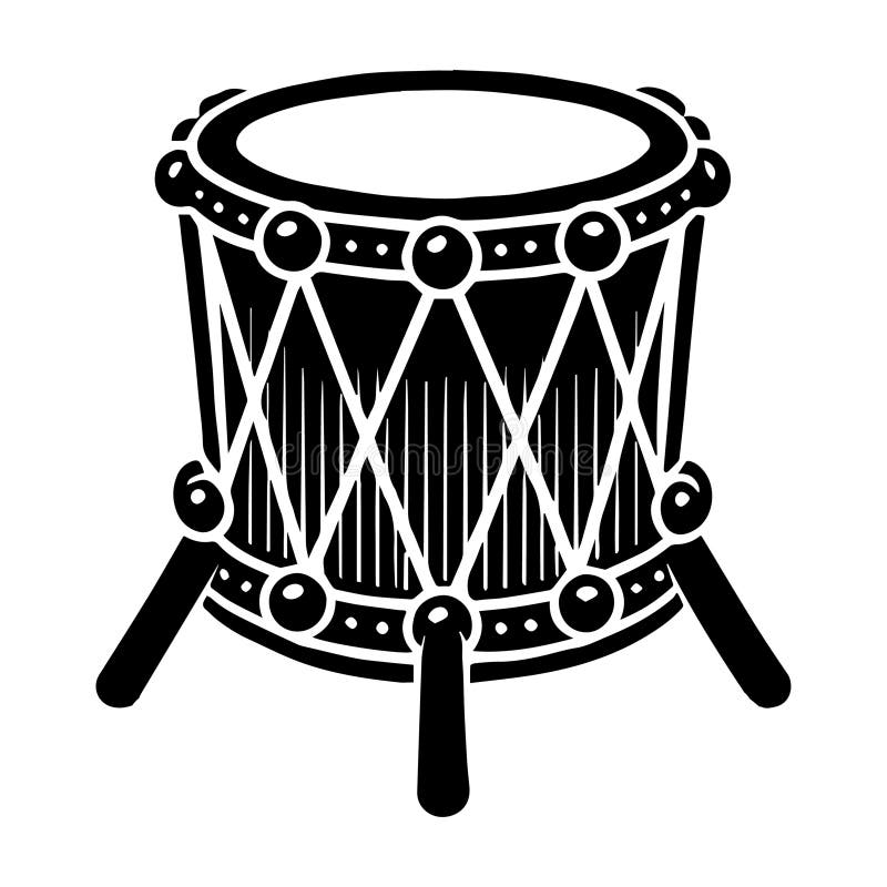 Simple Vector Icon of Talking Drum Logo Illustration. Stock Vector ...