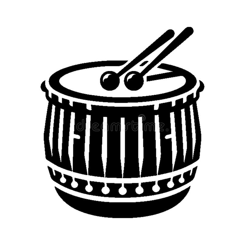 Simple Tambores De Chuao Vector Icon for Logo Design Illustration ...