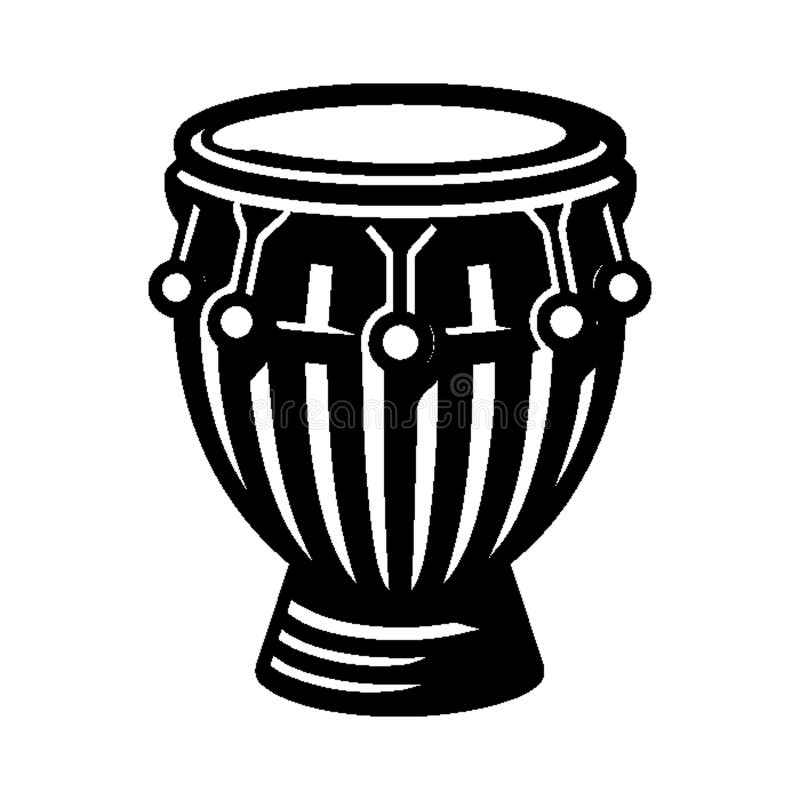 Simple Tambores De Chuao Vector Icon Logo Design Illustration. Stock ...