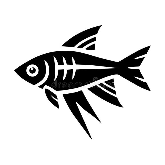Simple Vector Icon of Tetra Fish Logo Illustration. Stock Vector ...