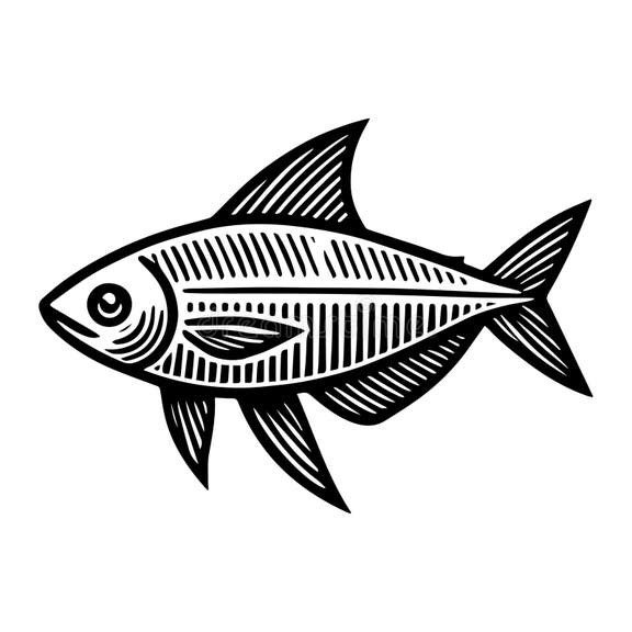 Simple Vector Icon of Tetra Fish Logo Illustration. Stock Vector ...