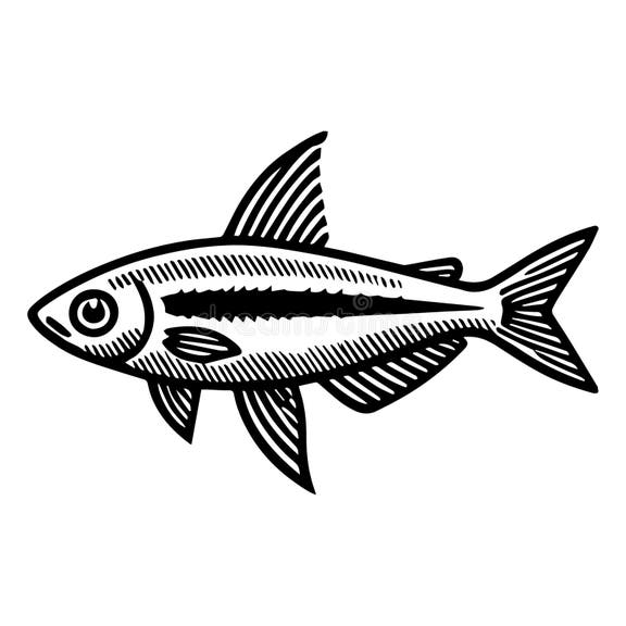 Simple Vector Icon of Tetra Fish Illustration. Stock Vector ...