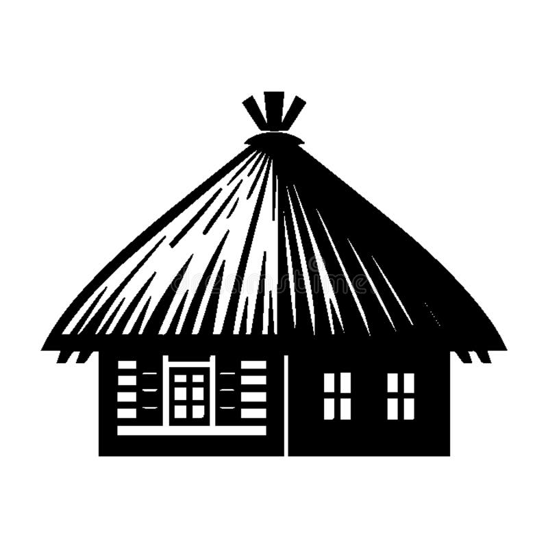Simple Vector Icon of Thatched Roofs Logo Design Illustration. Stock ...