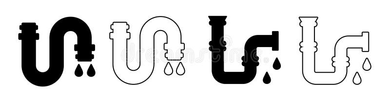 Simple Vector Icon on a Theme Sewage Pipe Stock Vector - Illustration ...