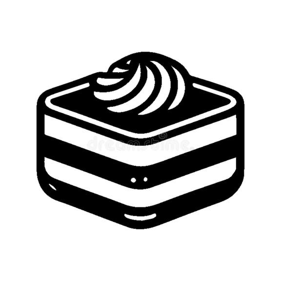 Tiramisu Simple Vector Icon Logo Design Illustration. Stock Vector ...