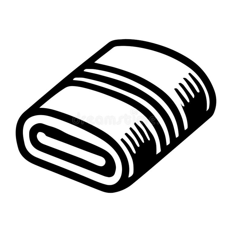 Simple Vector Icon Towel Logo Design Illustration. Stock Vector ...