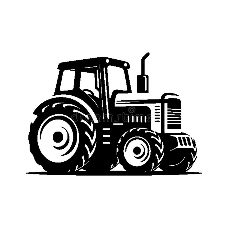Simple Vector Icon Tractor Logo Illustration. Stock Vector ...
