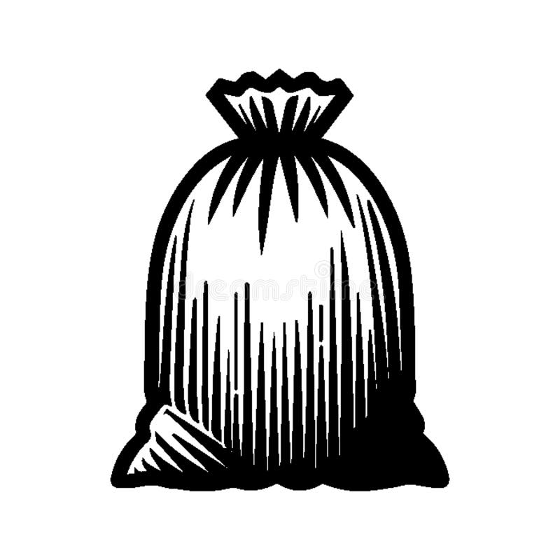 Trash Bags Simple Vector Icon Logo Design Illustration. Stock Vector ...
