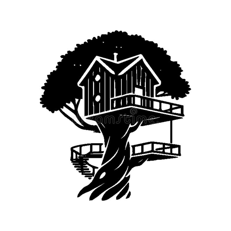 TreeHouse Vector Logo Template Stock Vector - Illustration of estate ...