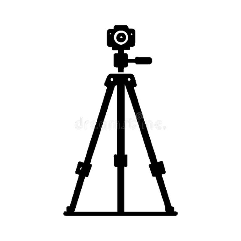 Simple Vector Icon of Tripod Logo Design Illustration. Stock Vector ...
