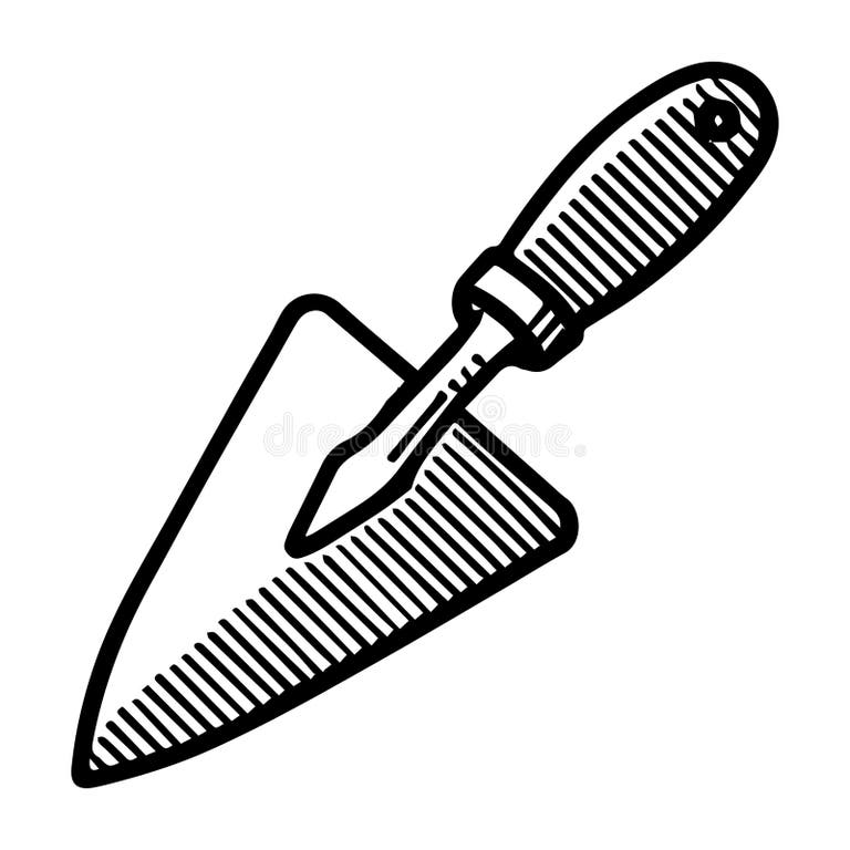 Simple Vector Icon of Trowel Logo Illustration. Stock Vector ...