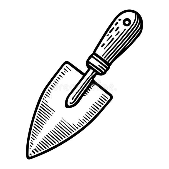 Simple Vector Trowel Logo Design Illustration. Stock Vector ...