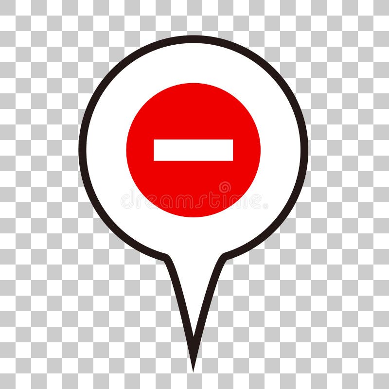 A Stop Mark Icon in a Speech Balloon. Vector. Stock Vector ...