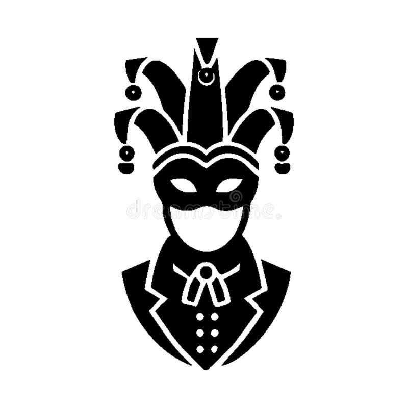 Venetian Carnival Costumes Simple Vector Icon Logo Design Illustration ...
