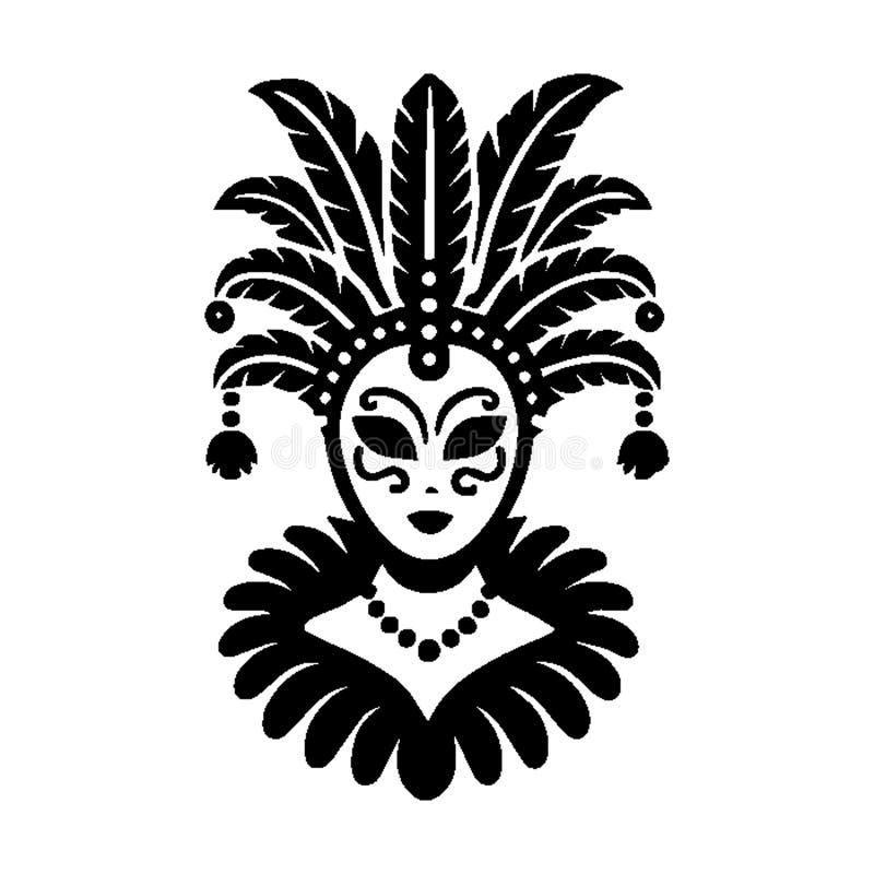 Simple Vector Icon Venetian Carnival Costumes Logo Design Illustration ...