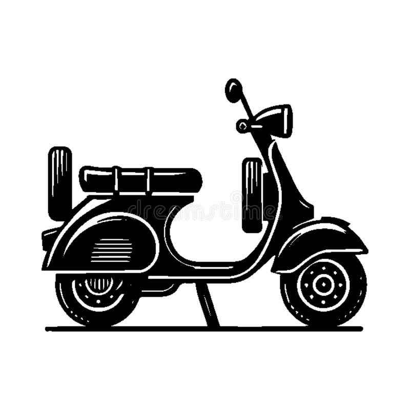 Vespa Scooter Simple Vector Icon Logo Design Illustration. Stock Vector ...