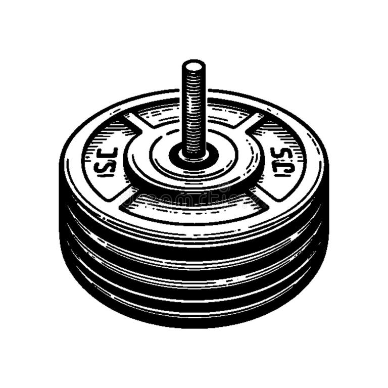 Simple Vector Icon Weight Plates Logo Illustration. Stock Vector ...