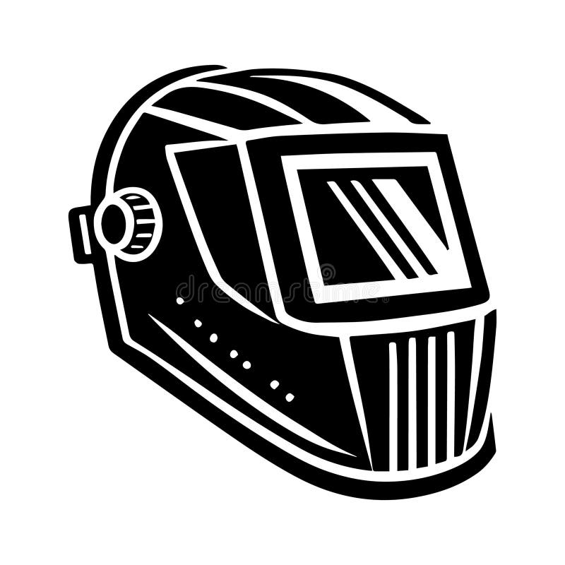 Simple Vector Icon of Welding Helmet Logo Design Illustration. Stock Vector - Illustration of ...