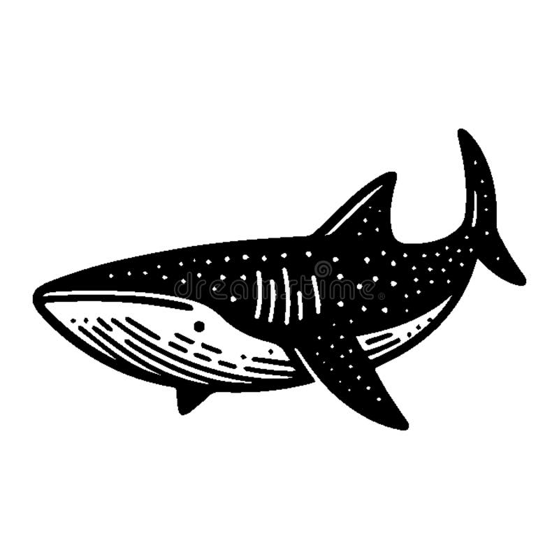 Whale Shark Simple Vector Logo Illustration. Stock Vector ...